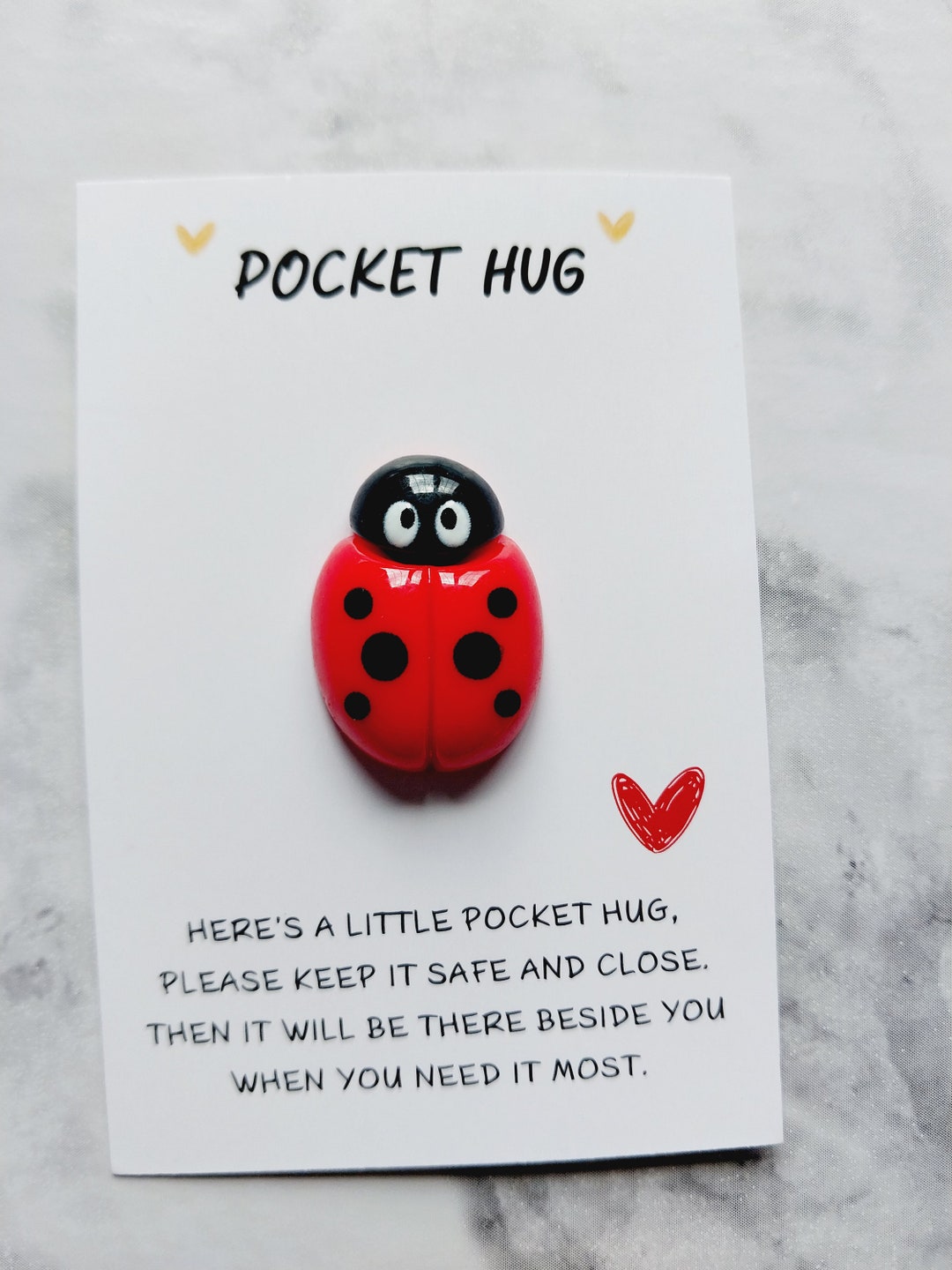 Little Pocket Hug Ladybug Pocket Hug for Loved Ones Emotional Support ...