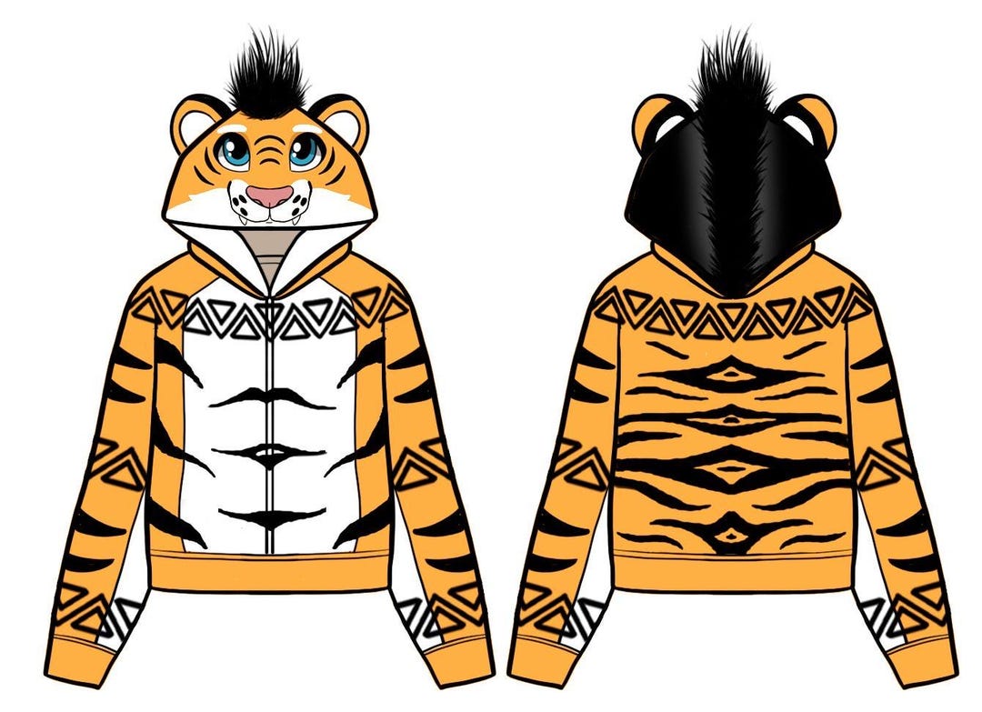 Create Your Own Custom Furry Hoodie, Fursona in Action Custom Hoodie ...
