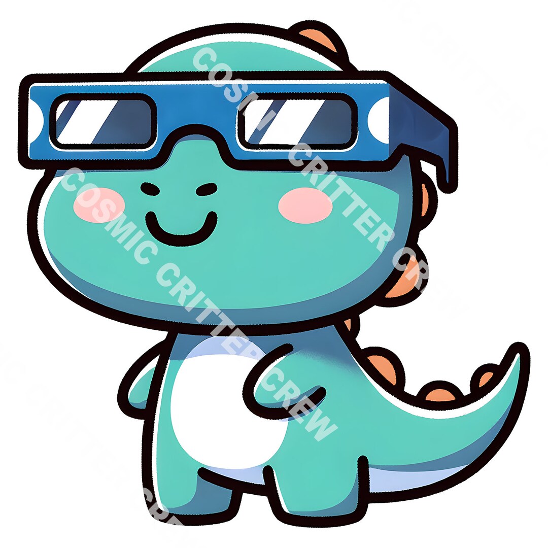 Total Solar Eclipse 2024 PNG Digital Download Skyler the Dino for ...