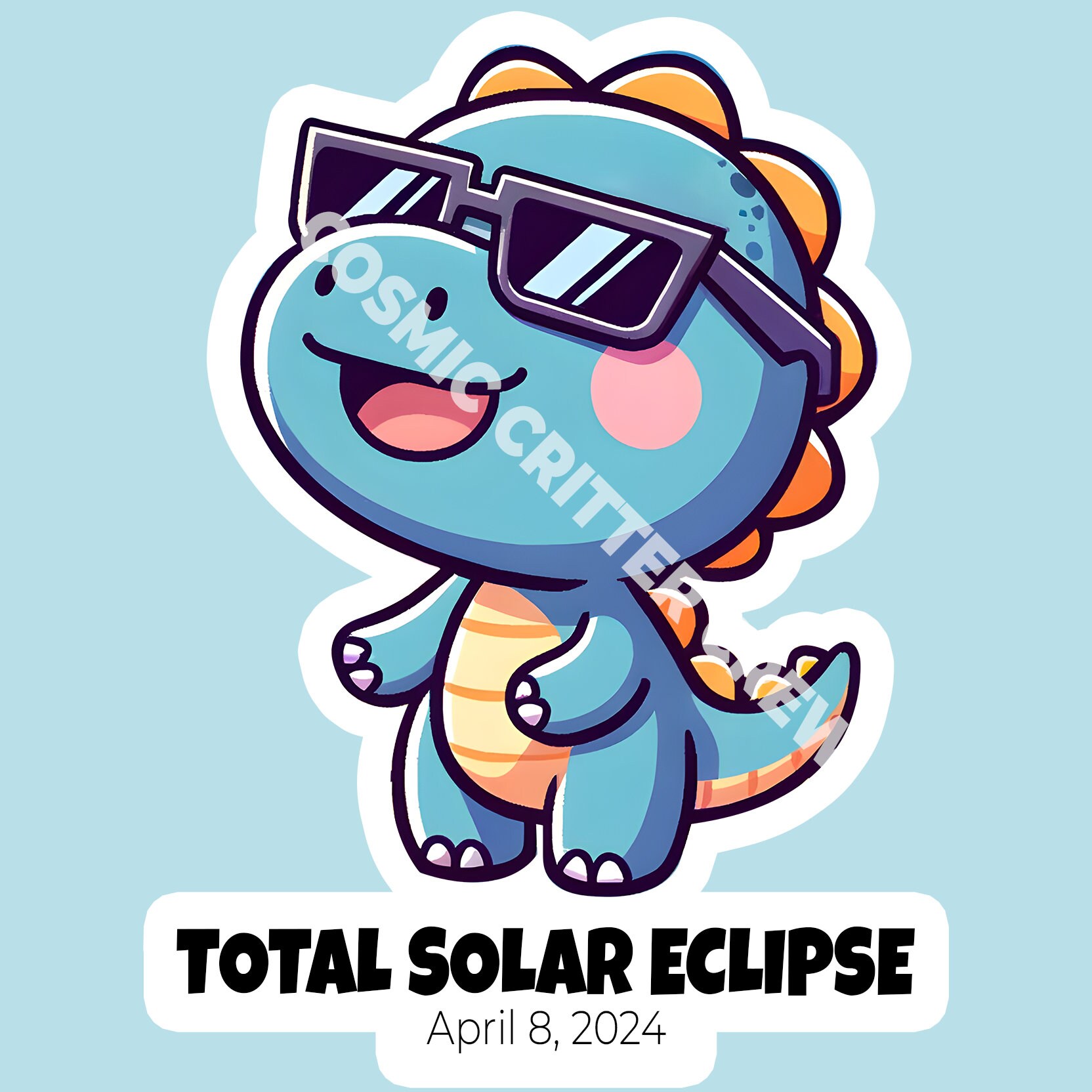 2024 Total Solar Eclipse Digital Sticker Download High Res PNG, Digital ...