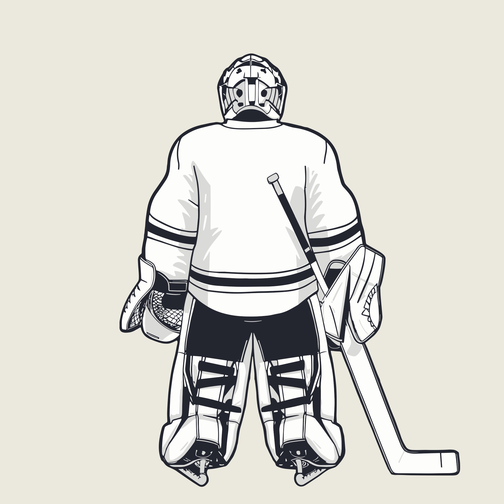Customizable Hockey SVG, Hockey Player SVG, Hockey Goalie Player With ...