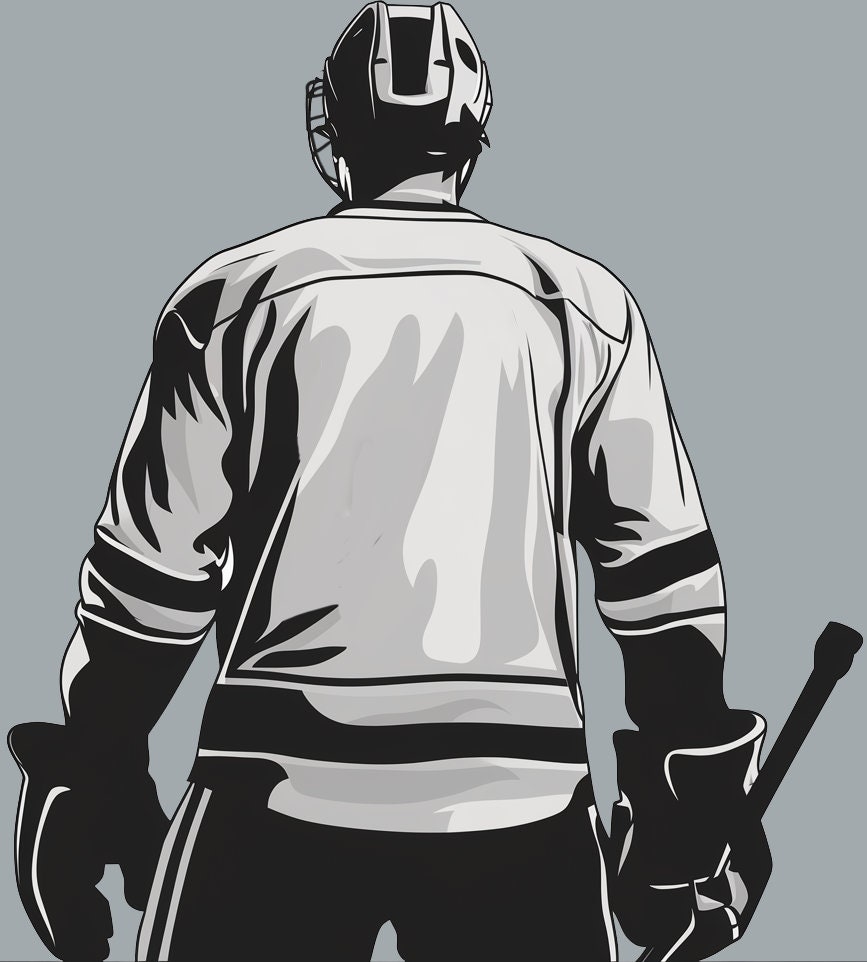 Customizable Hockey SVG, Hockey Player SVG, Male Hockey Player With ...