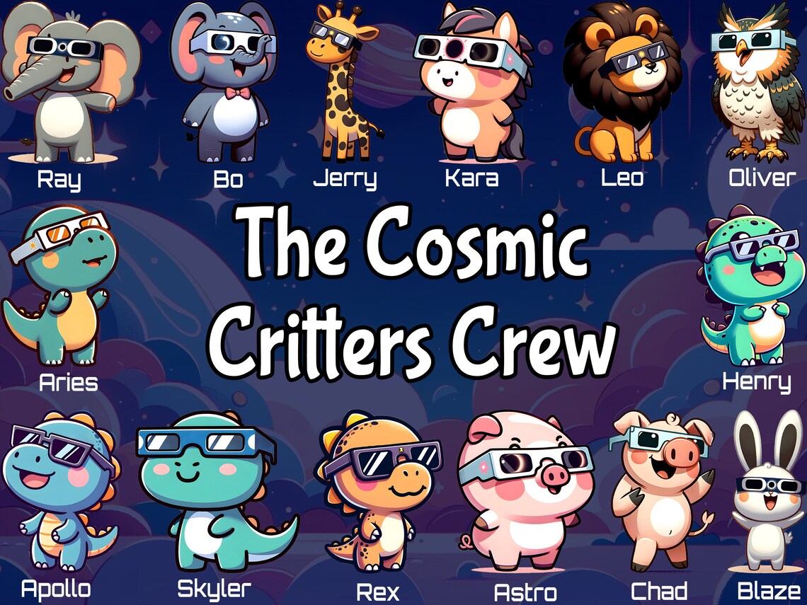 Total Solar Eclipse 2024 PNG Digital Download Skyler the Dino for ...