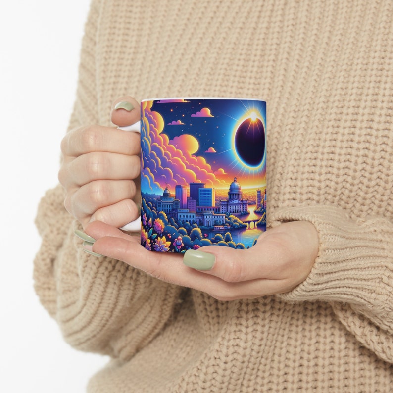 Little Rock, Arkansas 2024 Solar Eclipse Mug, Arkansas Eclipse Mug for ...