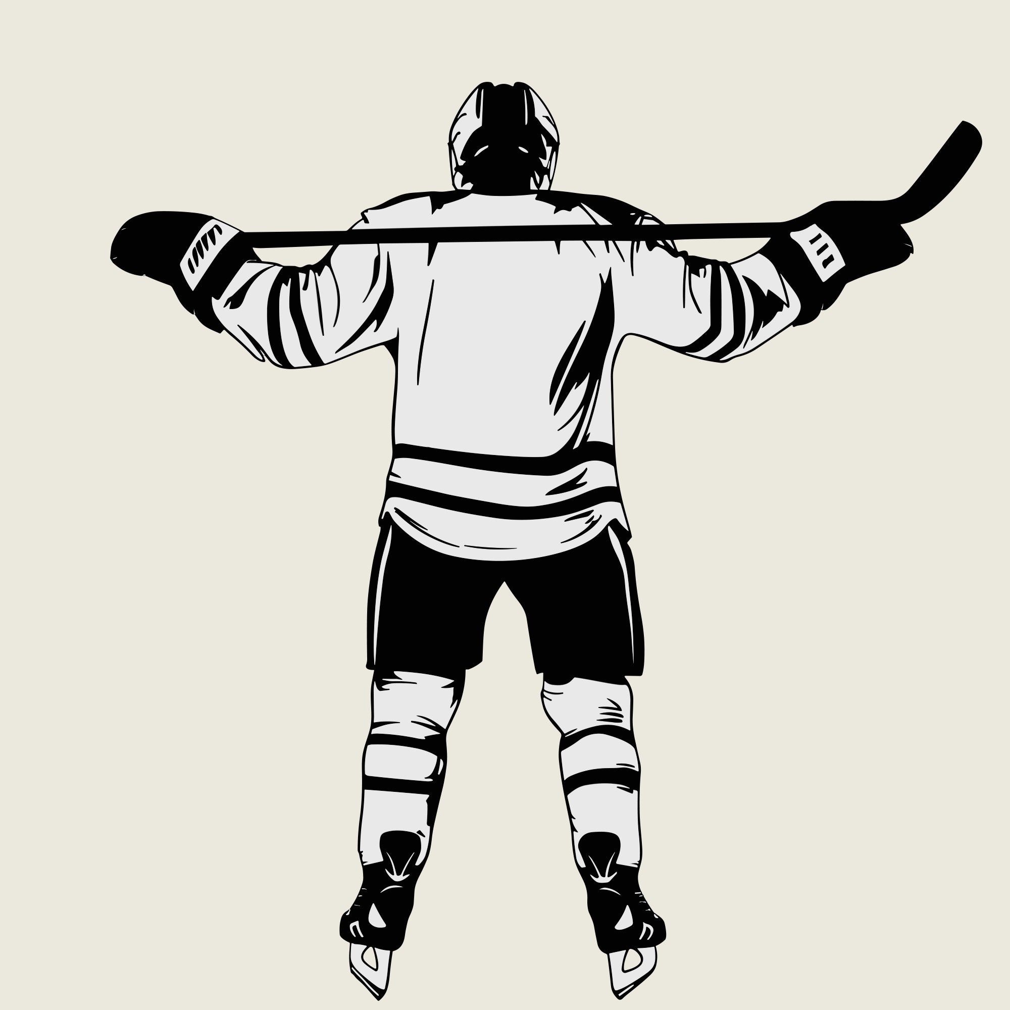 Hockey SVG, Hockey Player SVG, Male Hockey Player With Customizable ...