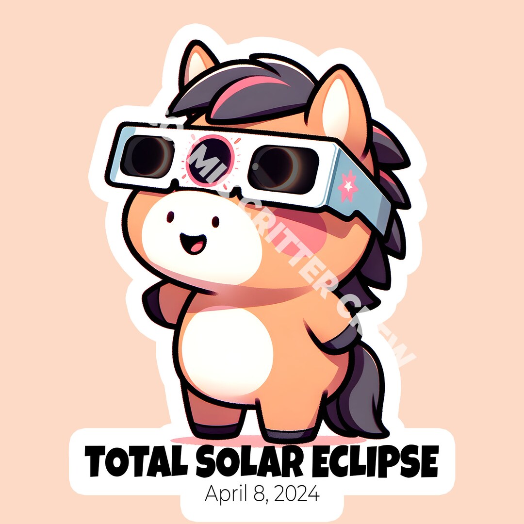 2024 Total Solar Eclipse Digital Sticker Download High Res PNG, Digital ...