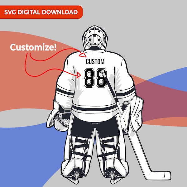Hockey Goalie Svg - Etsy