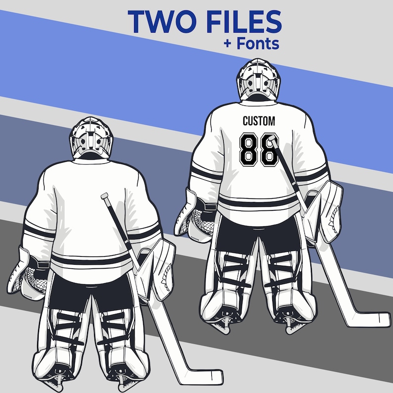 Customizable Hockey SVG, Hockey Player SVG, Hockey Goalie Player With ...