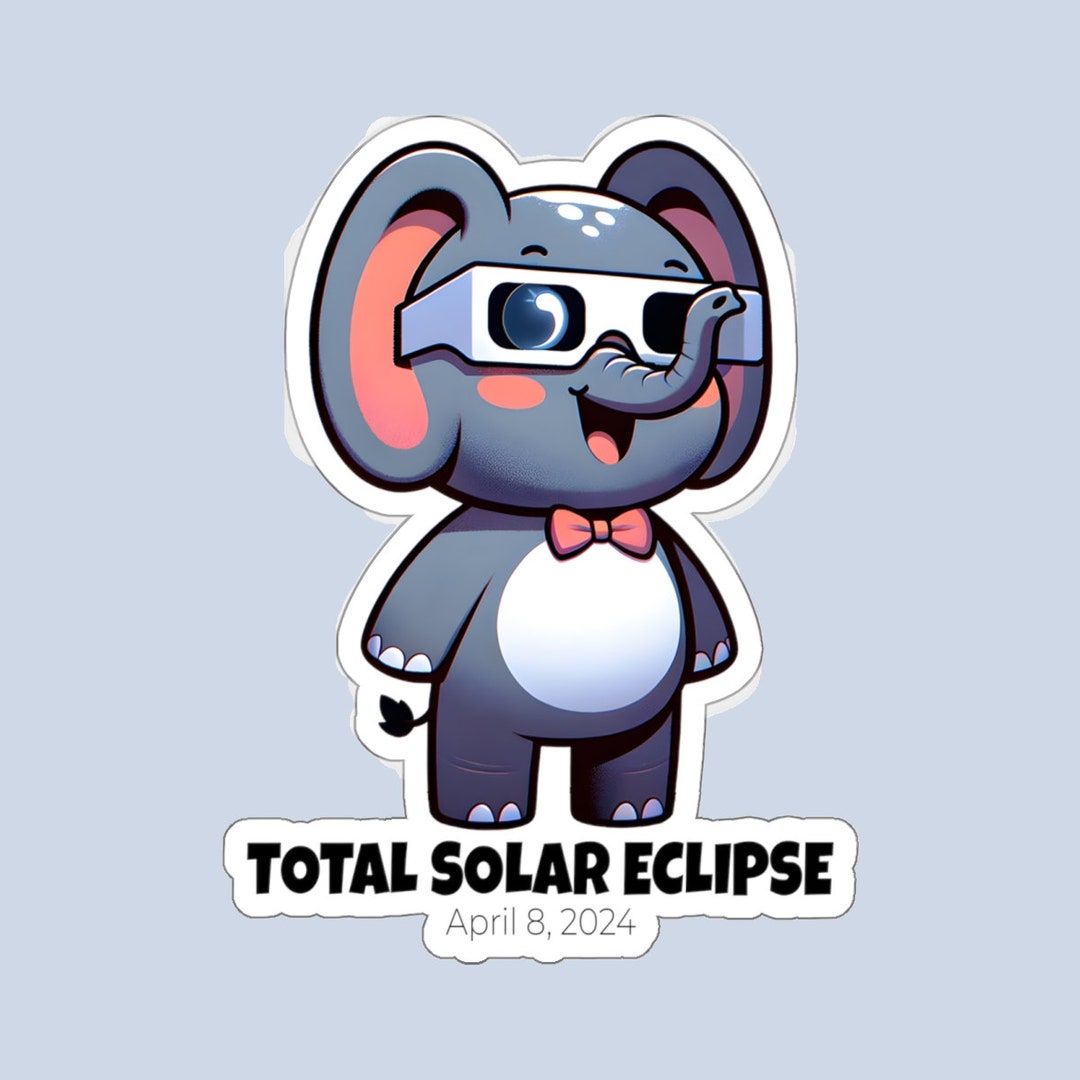 Total Solar Eclipse 2024 Sticker Eclipse Stickers for Kids Cute Eclipse ...
