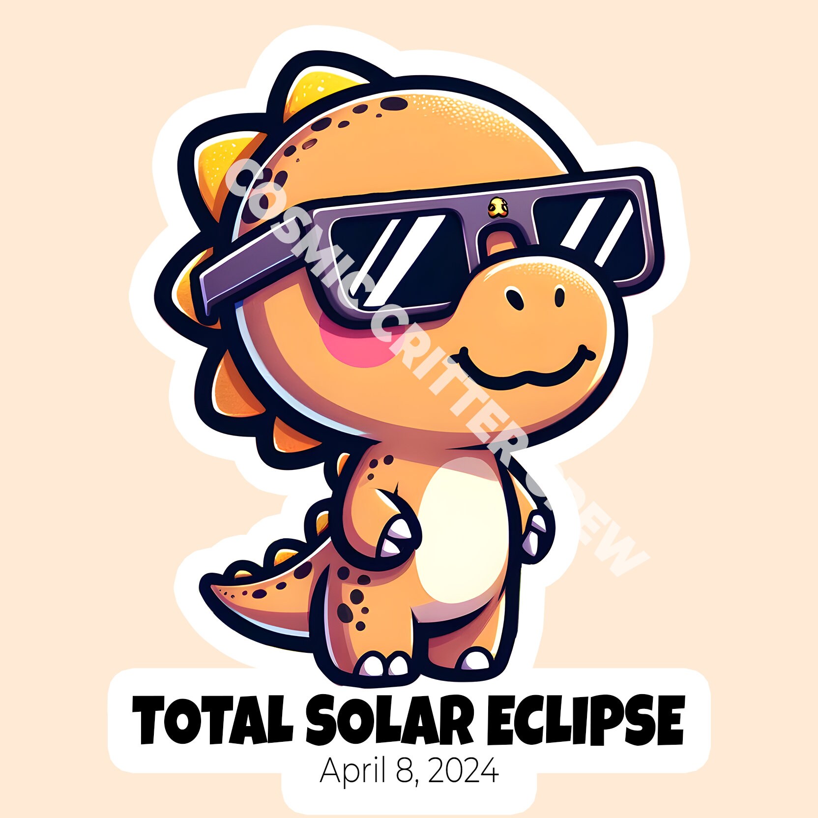 2024 Total Solar Eclipse Digital Sticker Download High Res PNG, Digital ...