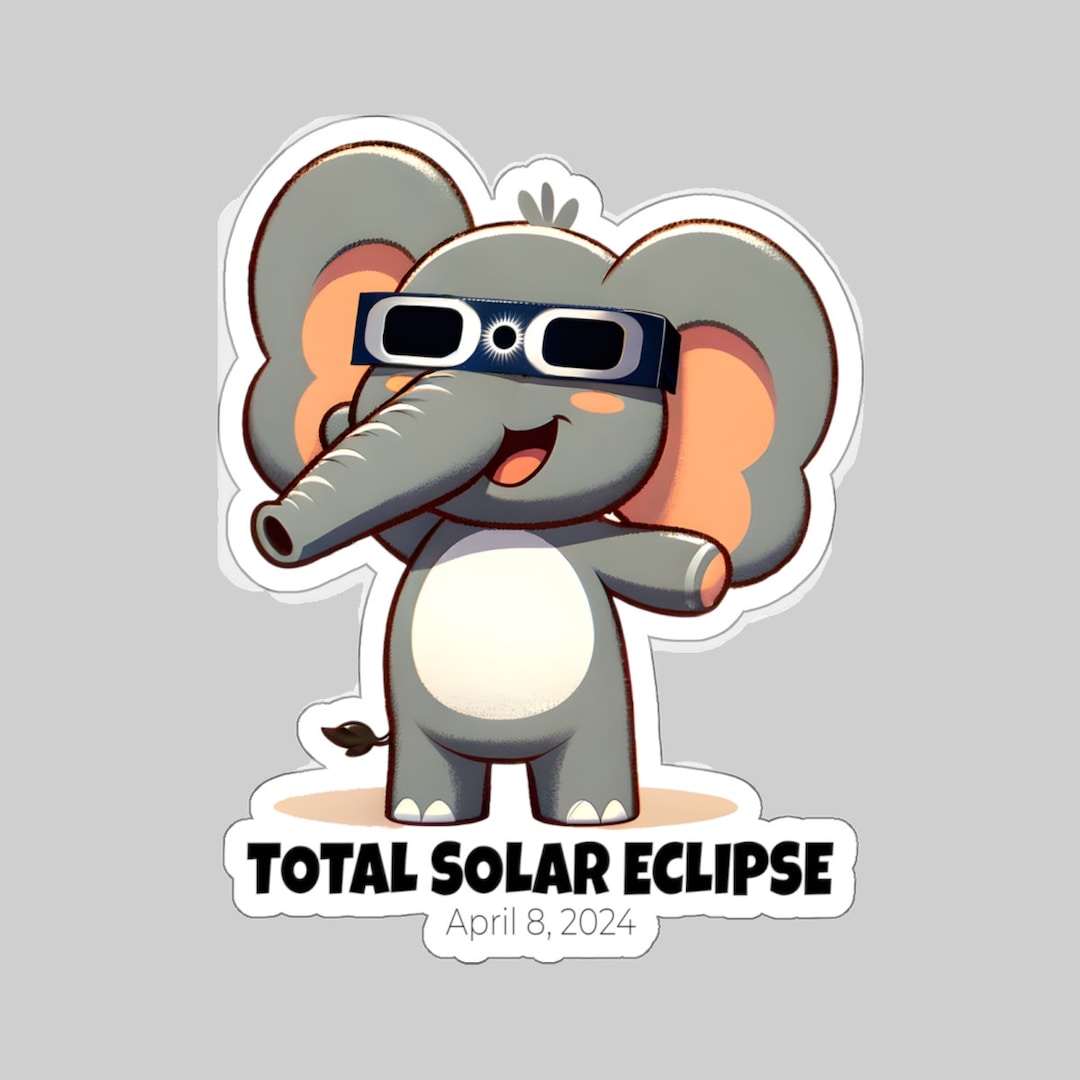 Total Solar Eclipse 2024 Sticker Eclipse Stickers for Kids Cute Eclipse ...