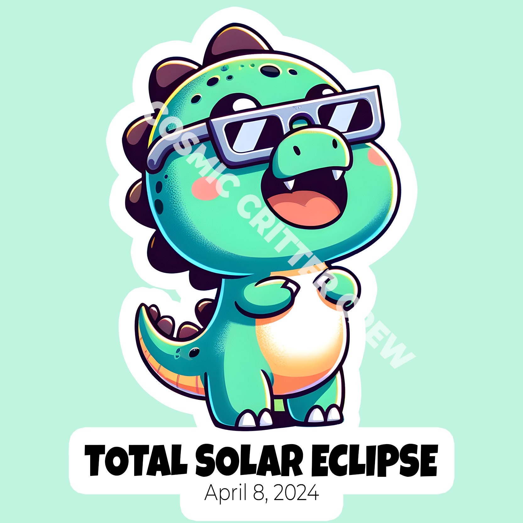 2024 Total Solar Eclipse Digital Sticker Download High Res PNG, Digital ...