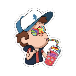 Gravity Falls Trippy Dipper Sticker Laminated Vinyl Sticker Psychedelic ...