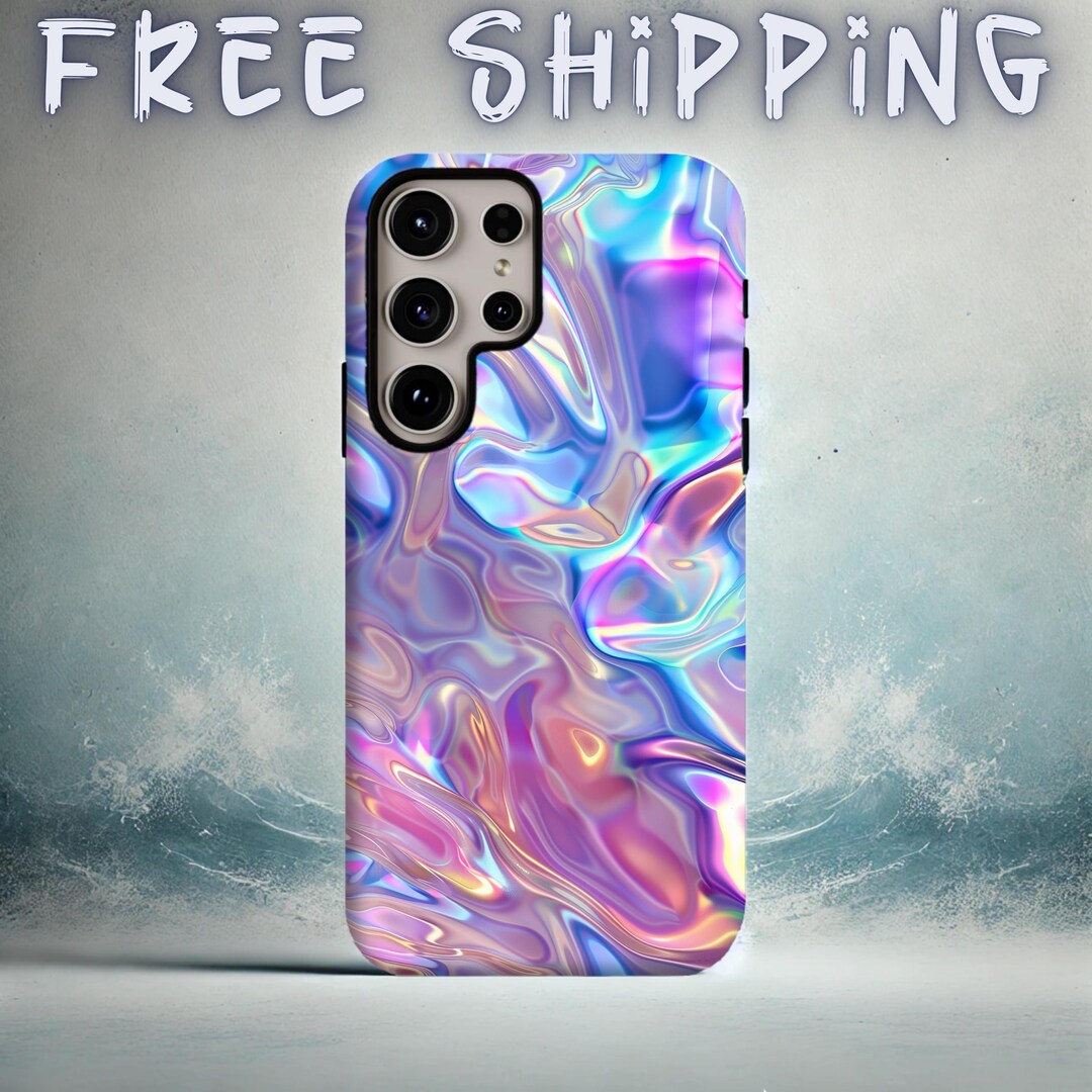 Wavy Phone Case With 3D Holographic Pattern Samsung Galaxy Case ...