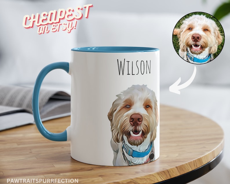 Custom Pet Mug Using Pet Photo + Name Custom Dog Mug Dog Coffee Cup ...