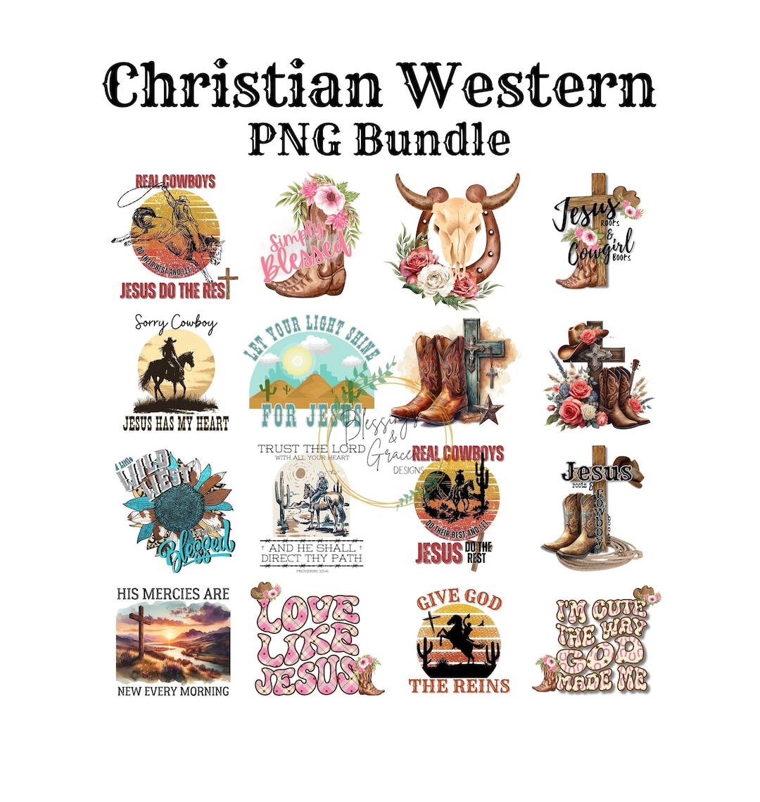 Christian Western PNG Bundle, Western PNG Bundle, Christian Pngs ...