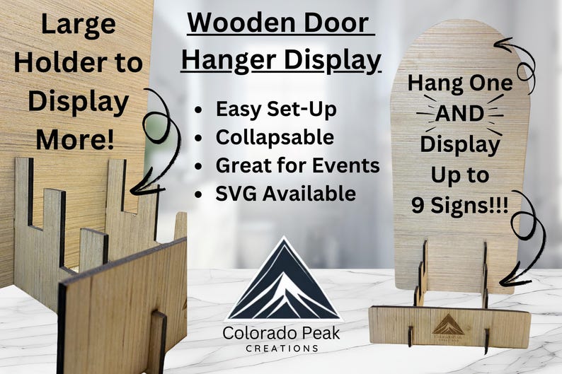 Wooden Door Hanger Display SVG File Store Display Trade Display Window ...