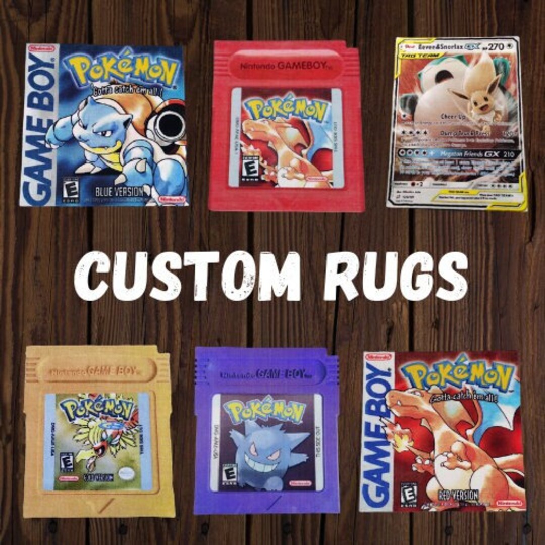 Custom Pokemon Rug Gameboy Decor Retro Gameboy Rug Pokemon Rug Birthday ...