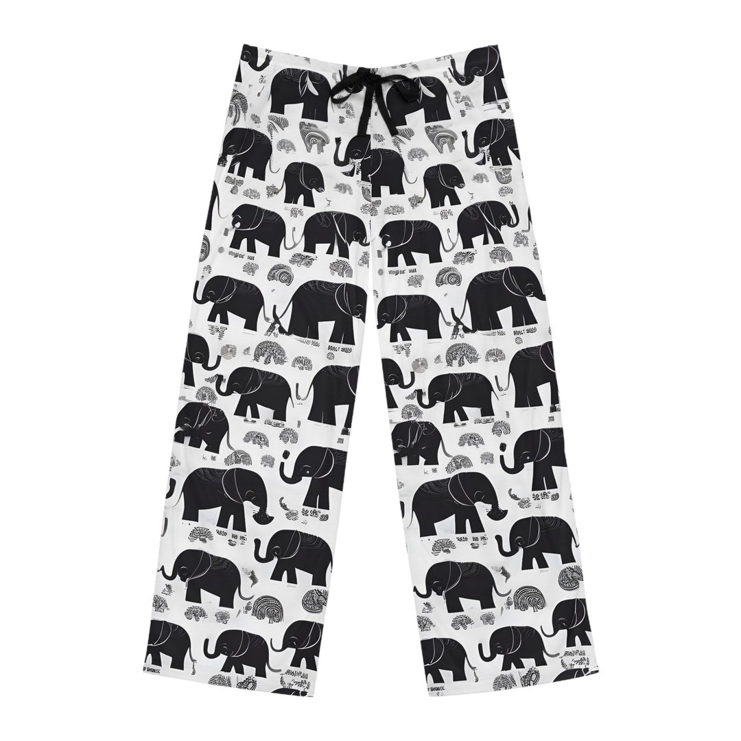 Black Elephant Pants , Black Elephant Pattern Pants , Cool Elephant ...