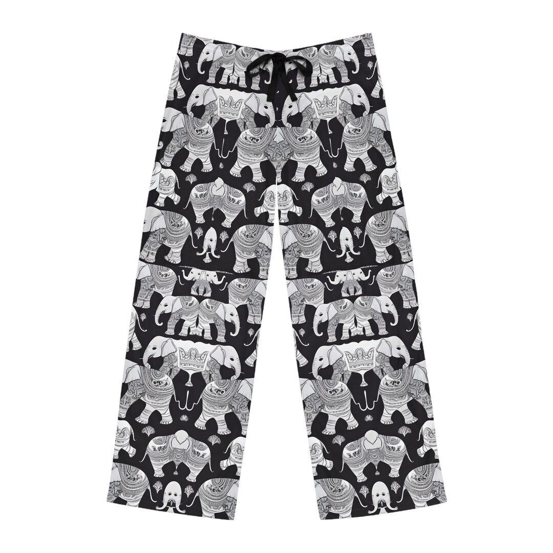 White Elephant Pants , White Elephant Pattern Pants , Cool Elephant ...