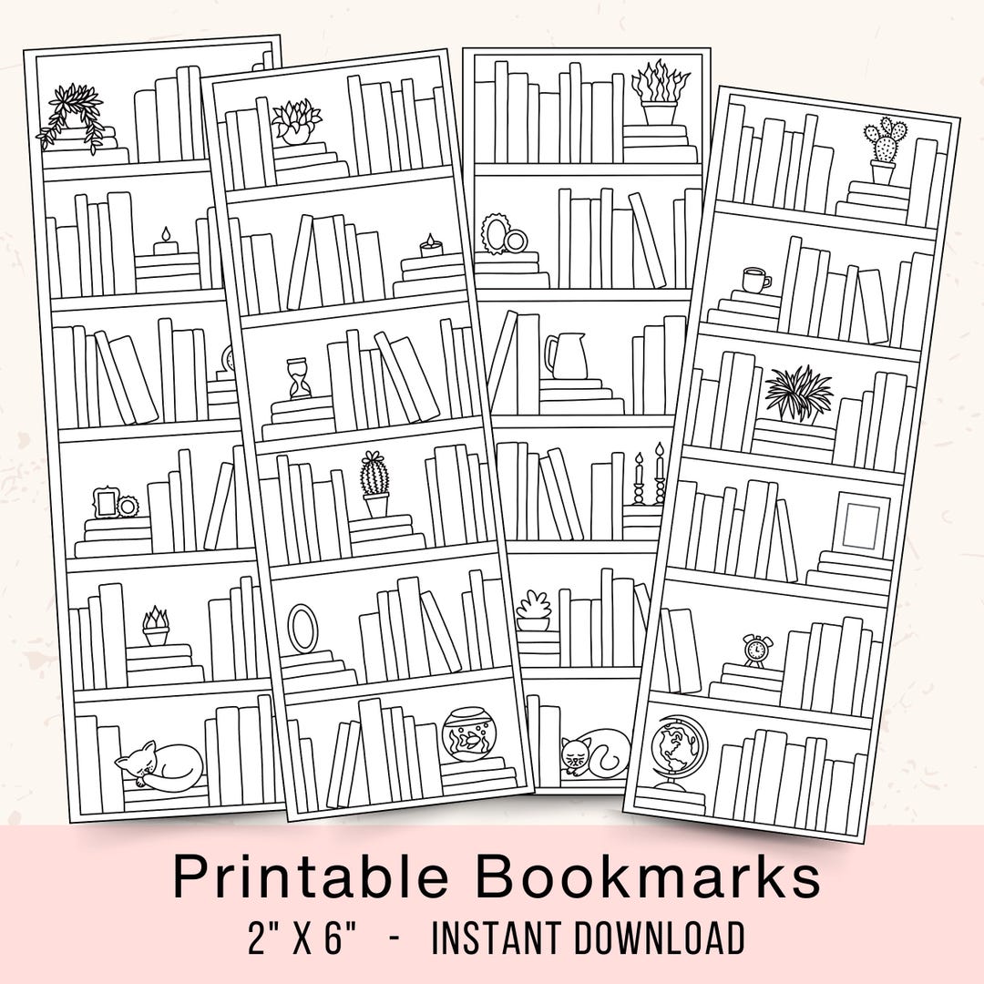 Book Tracker Bookmarks || Printable Bookmarks || Coloring Bookmarks ...
