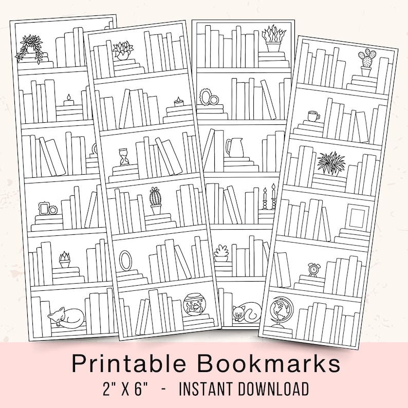 Book Tracker Bookmarks || Printable Bookmarks || Coloring Bookmarks ...