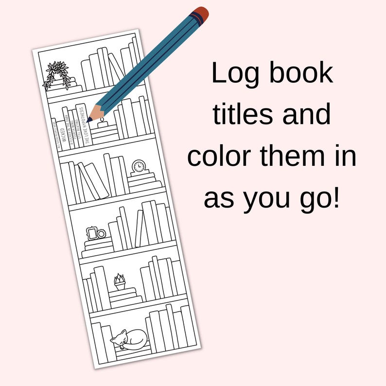 Book Tracker Bookmarks || Printable Bookmarks || Coloring Bookmarks ...
