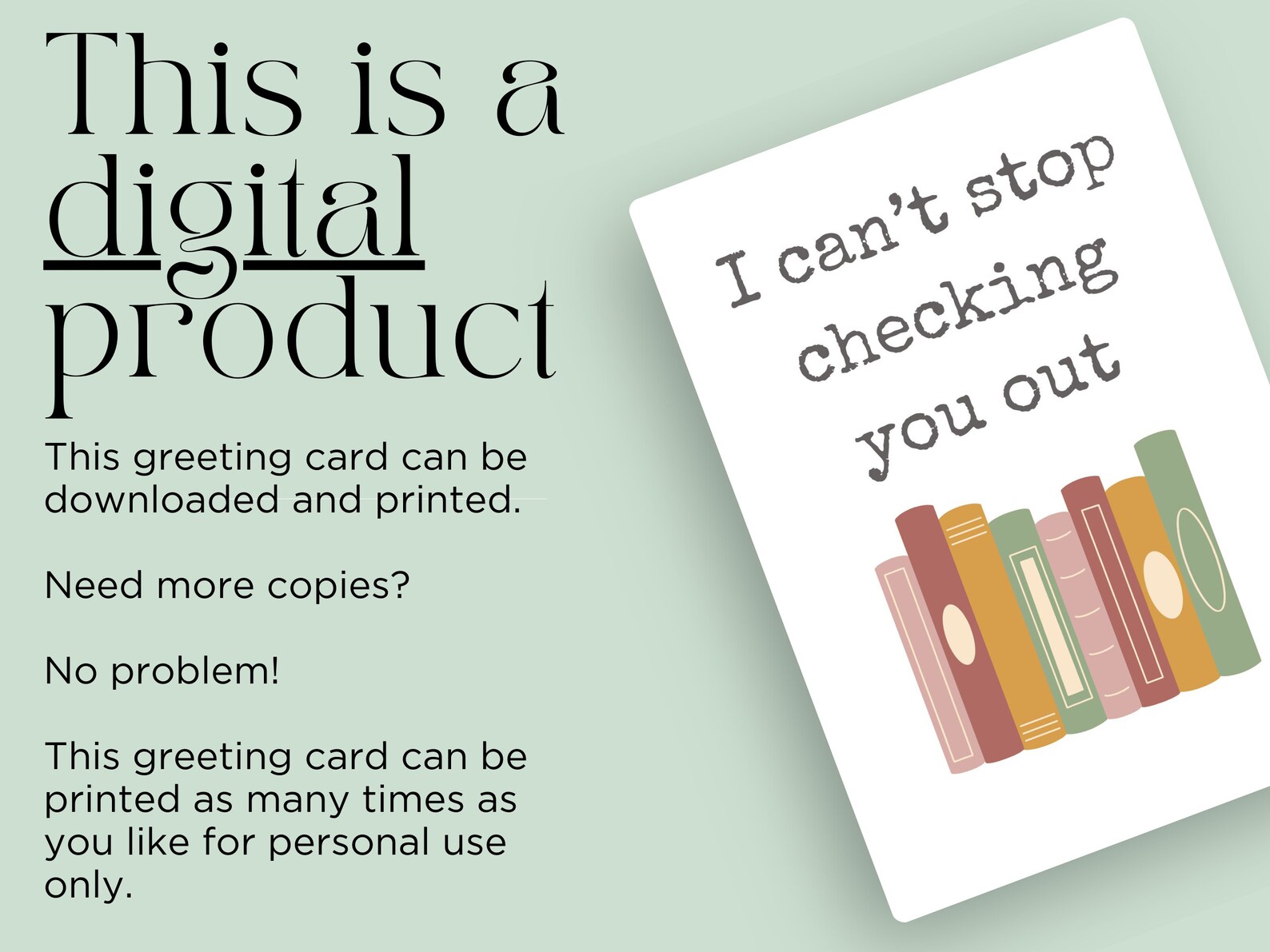Checking You Out Printable Greeting Card || Greeting Cards for Book ...