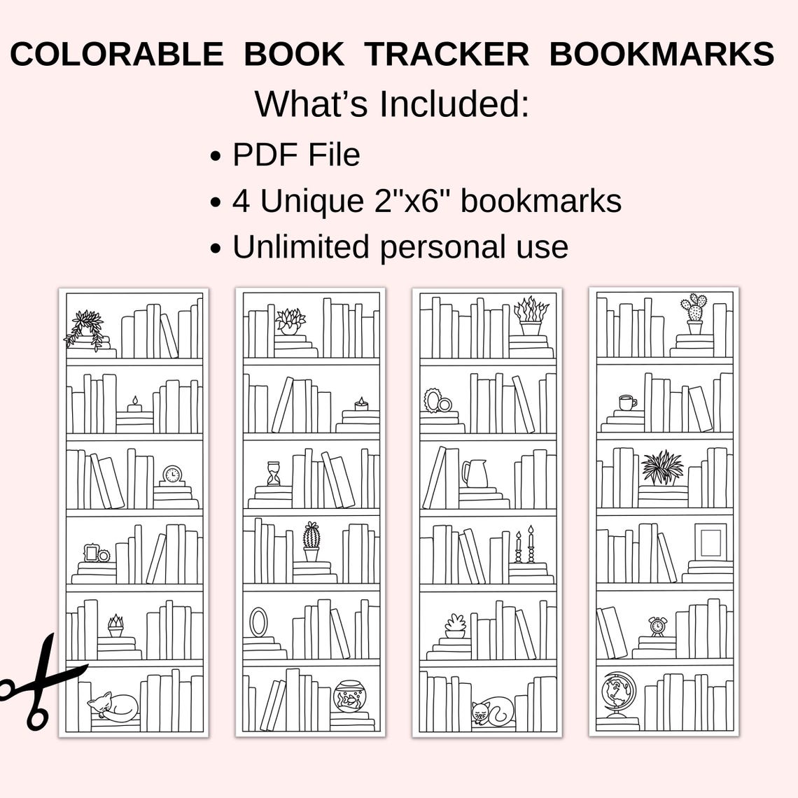 Book Tracker Bookmarks || Printable Bookmarks || Coloring Bookmarks ...