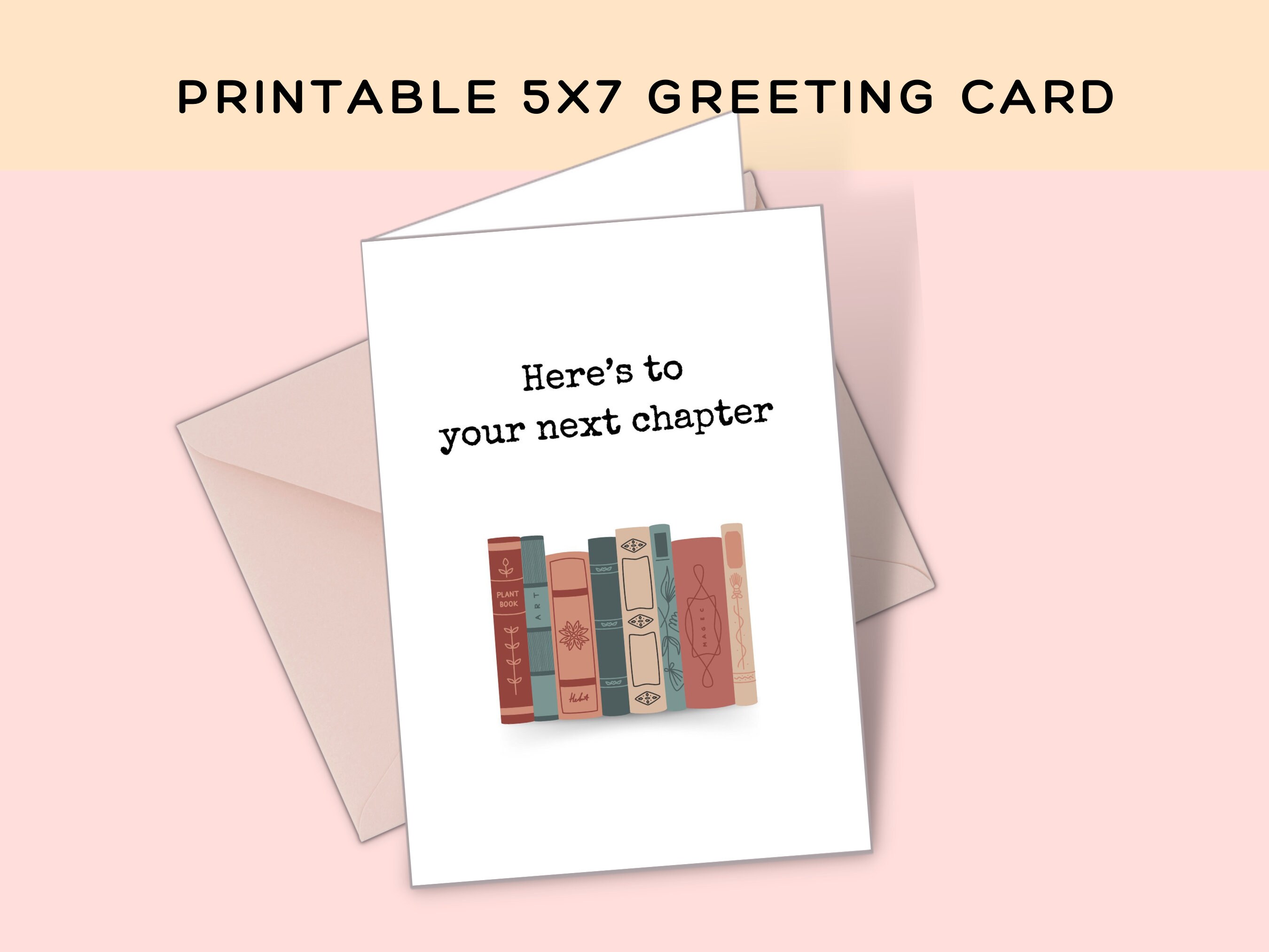 Next Chapter Printable Birthday Card Greeting Cards for Book Lovers ...