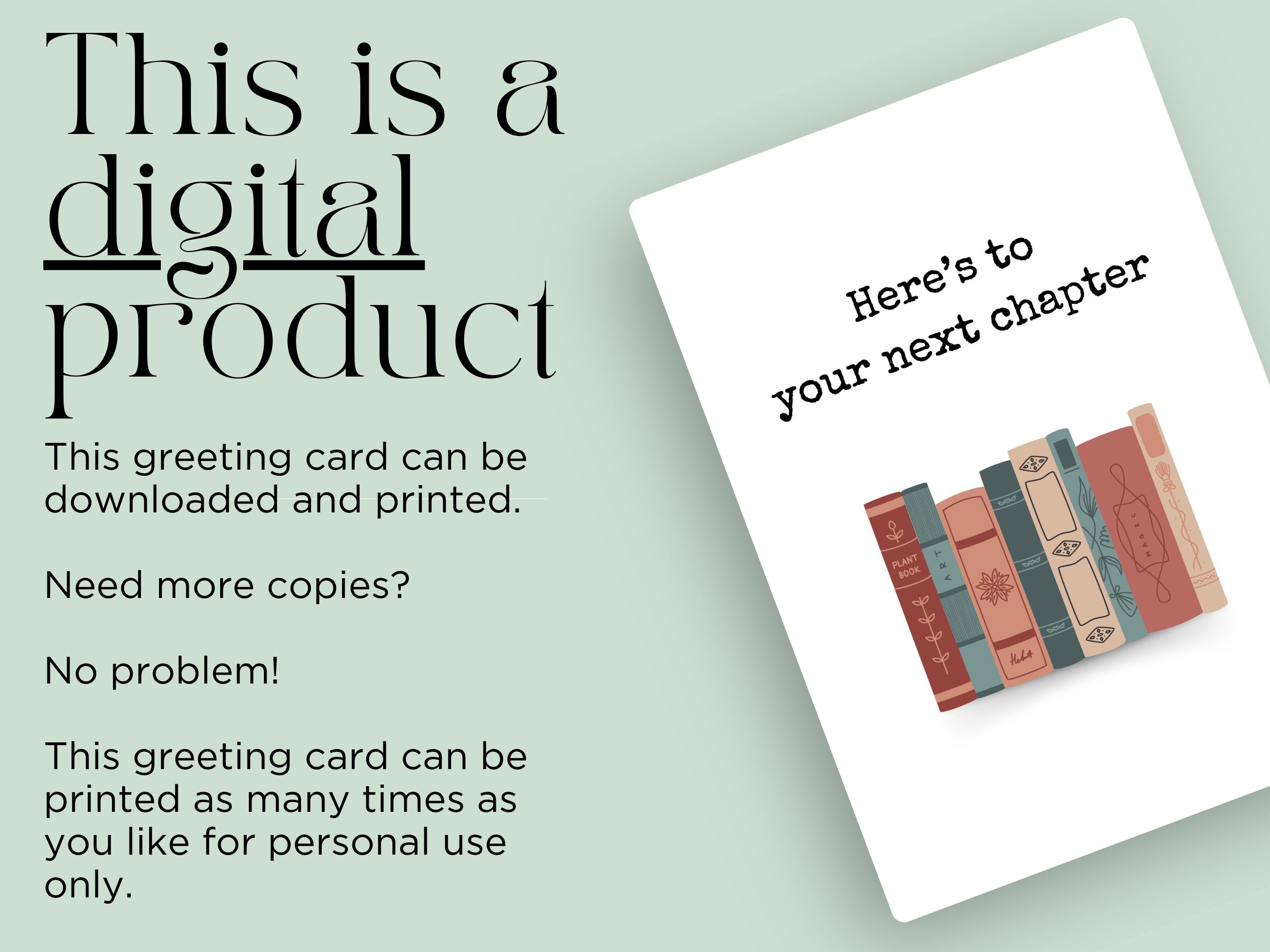 Next Chapter Printable Birthday Card || Greeting Cards for Book Lovers ...