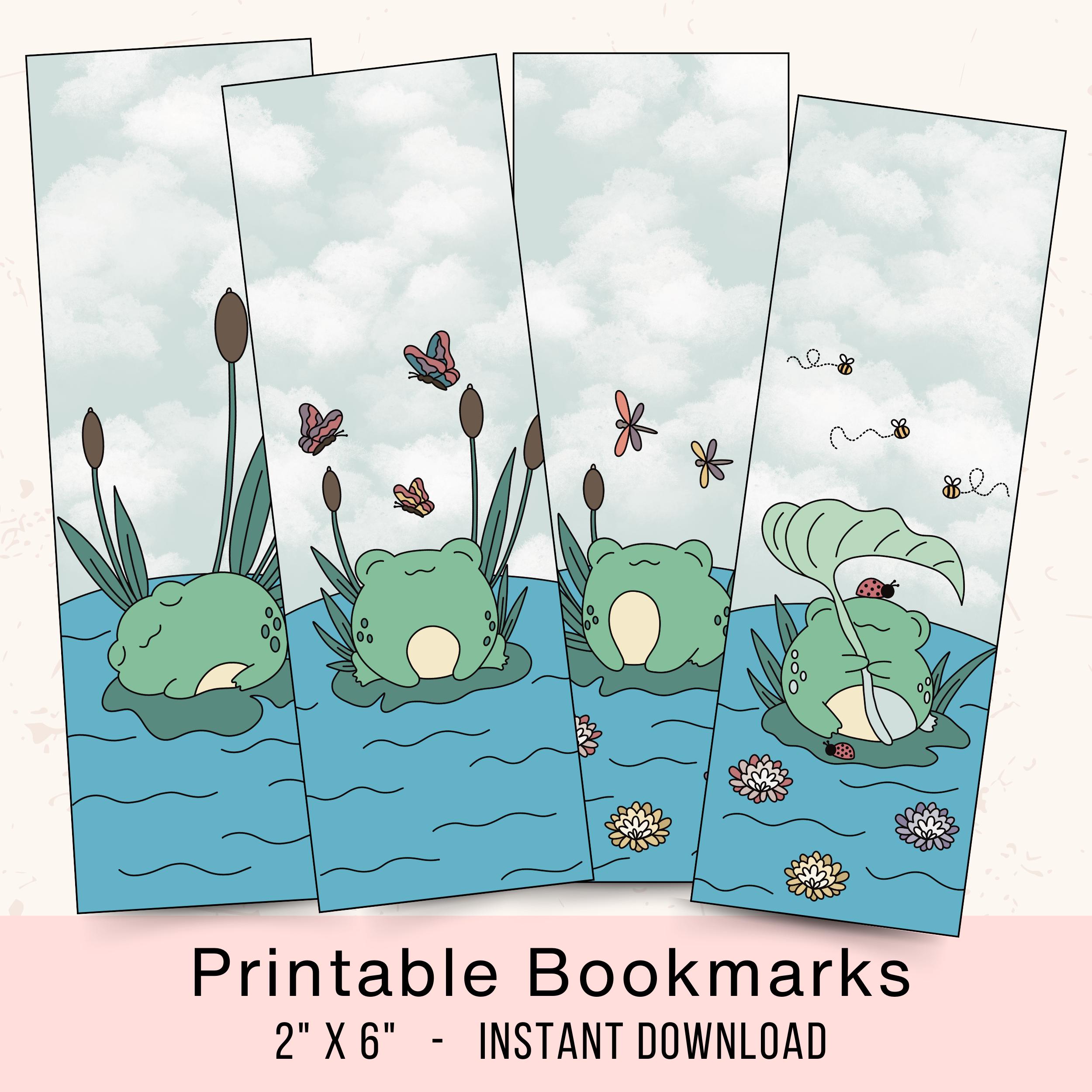 Frog Bookmarks || Cute Bookmarks || Printable Bookmarks || Digital ...