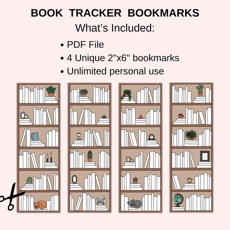 Book Tracker Bookmarks || Printable Bookmarks || Digital Bookmark ...