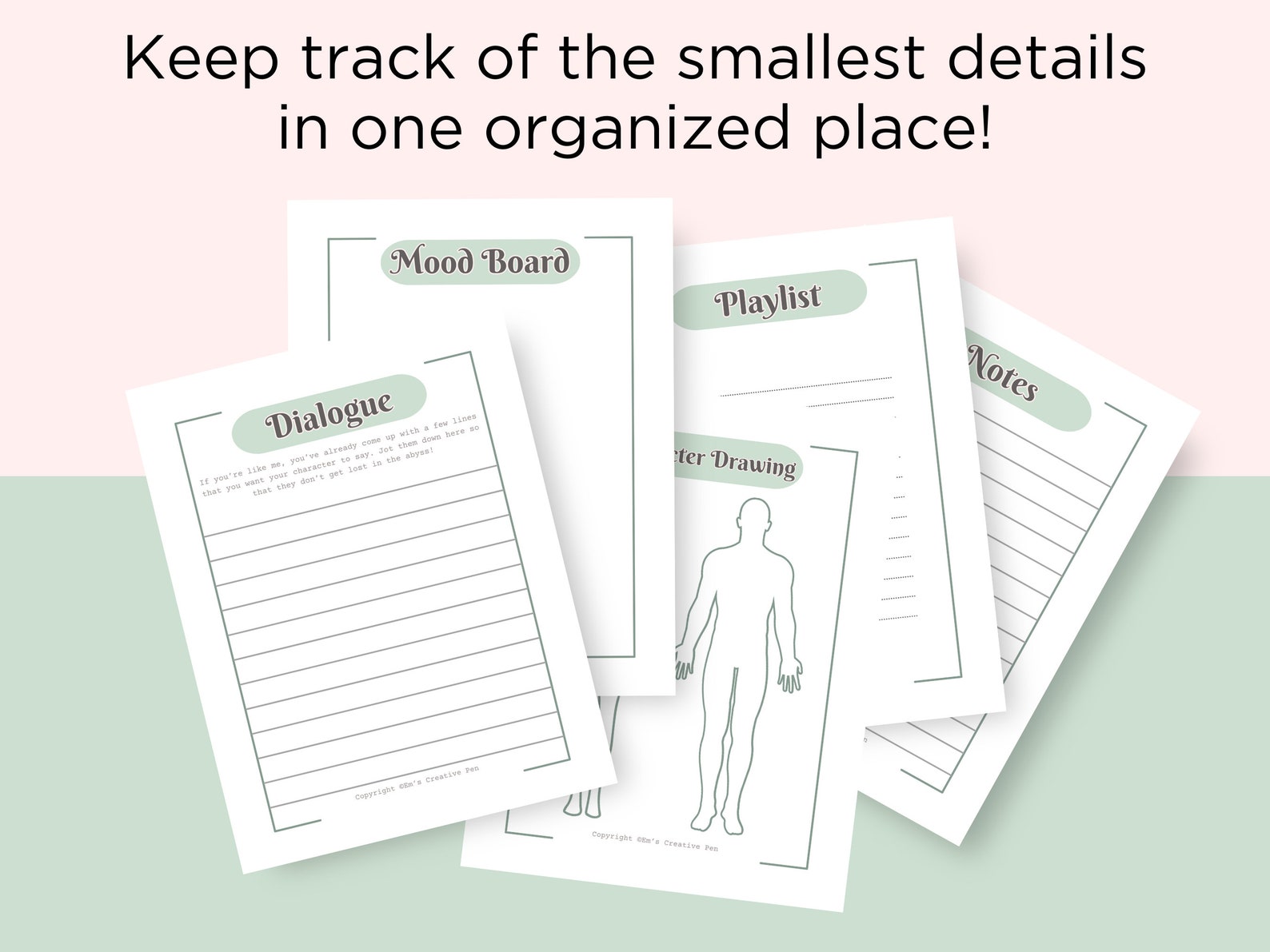 Character Workbook || Crafting Your Hero || Digital or Printable ...