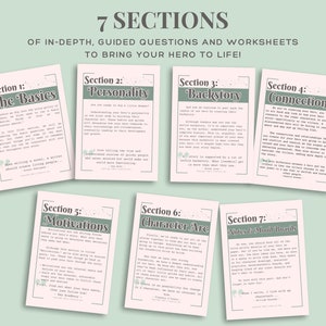 Character Workbook || Crafting Your Hero || Digital or Printable ...