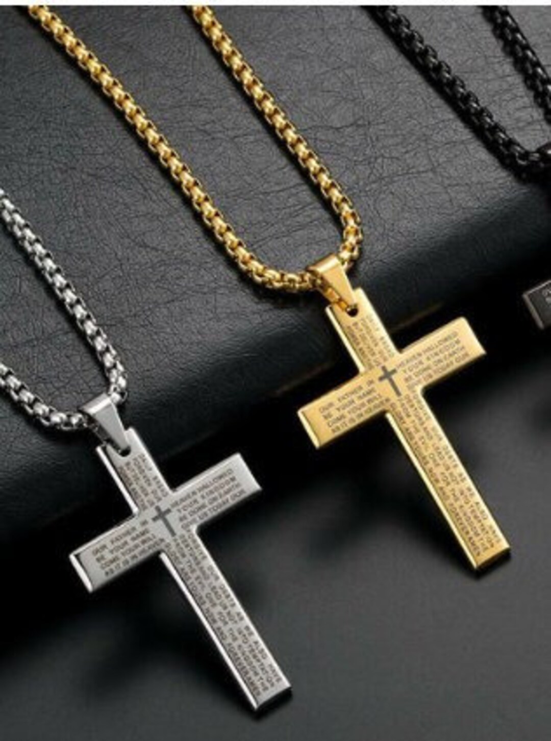 Cross Necklace With Lord's Prayer - Etsy