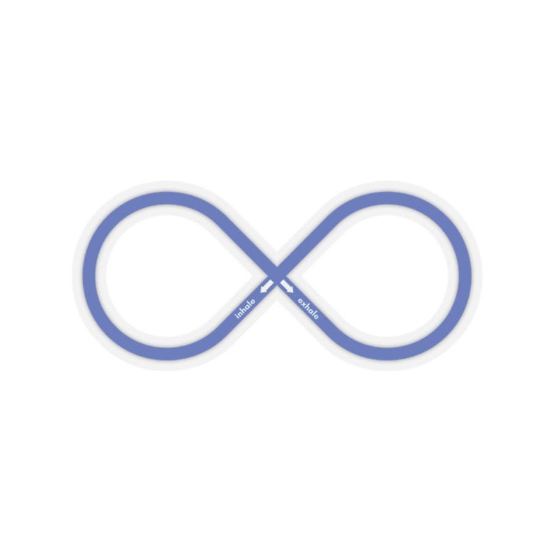 Breath Work Infinity Sign Kiss-cut Stickers, Mindfulness Sticker ...