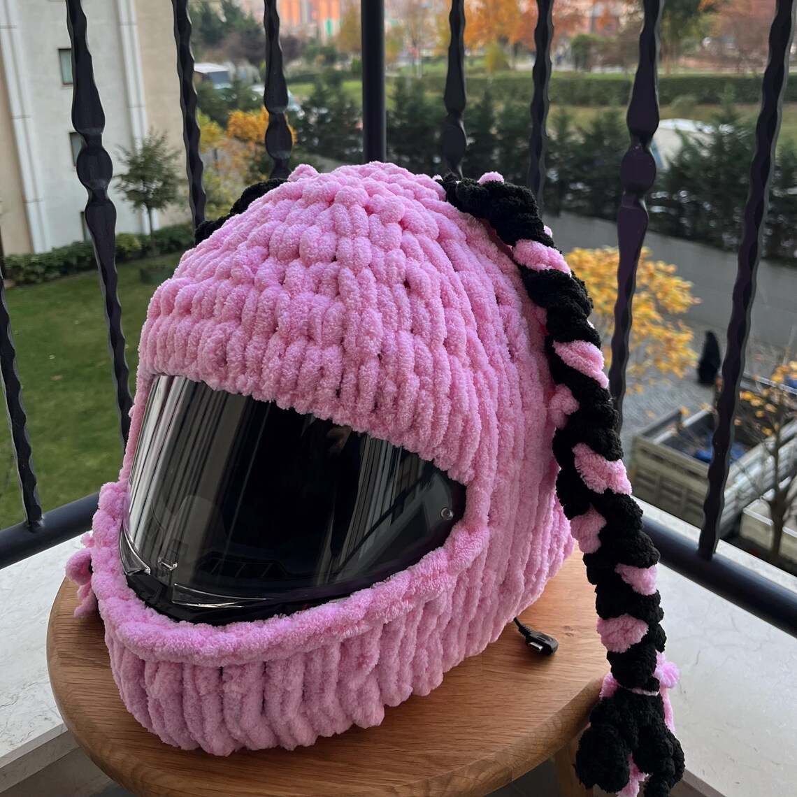 Motorcycle Helmet Mask,ponytail Braid Mask,motorcycle Accessory,helmet ...
