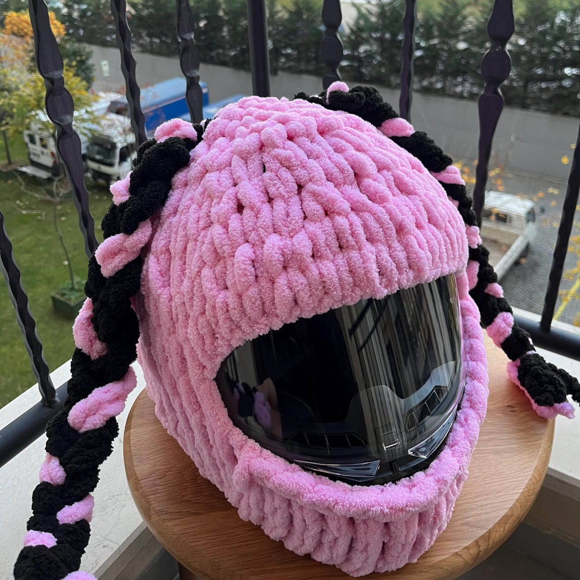 Motorcycle Helmet Mask,ponytail Braid Mask,motorcycle Accessory,helmet ...