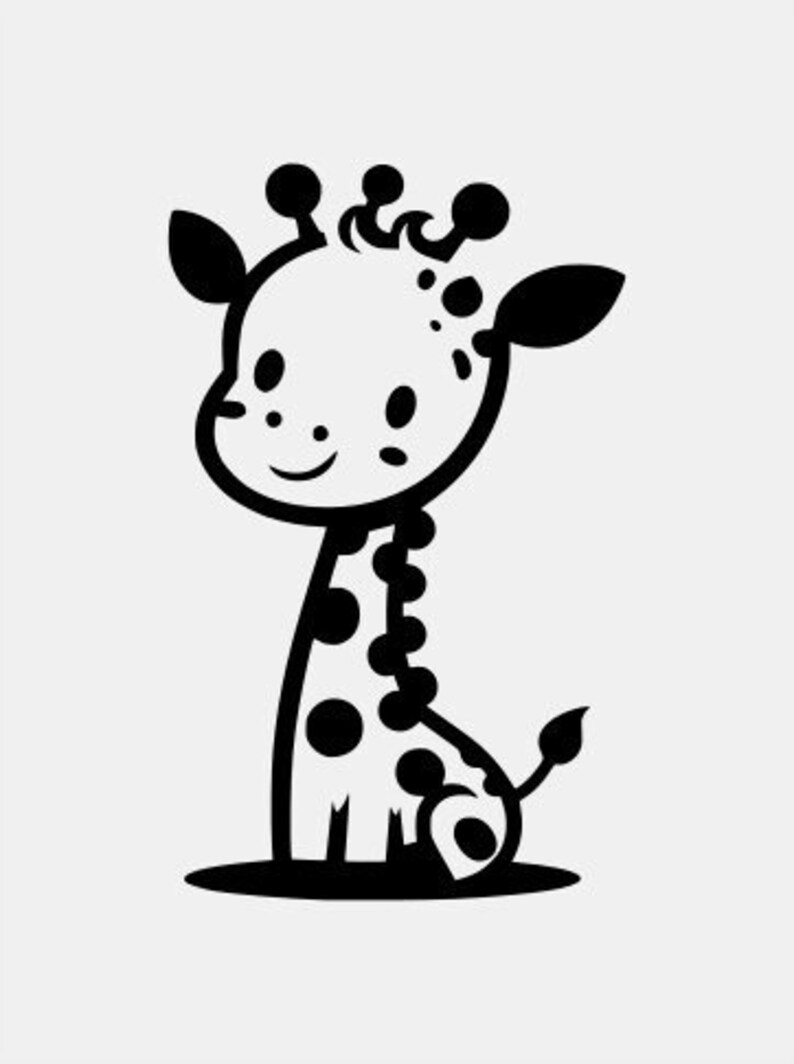 Cute Baby Giraffe Design Embroidery Design Giraffe Perfect for Bibs ...