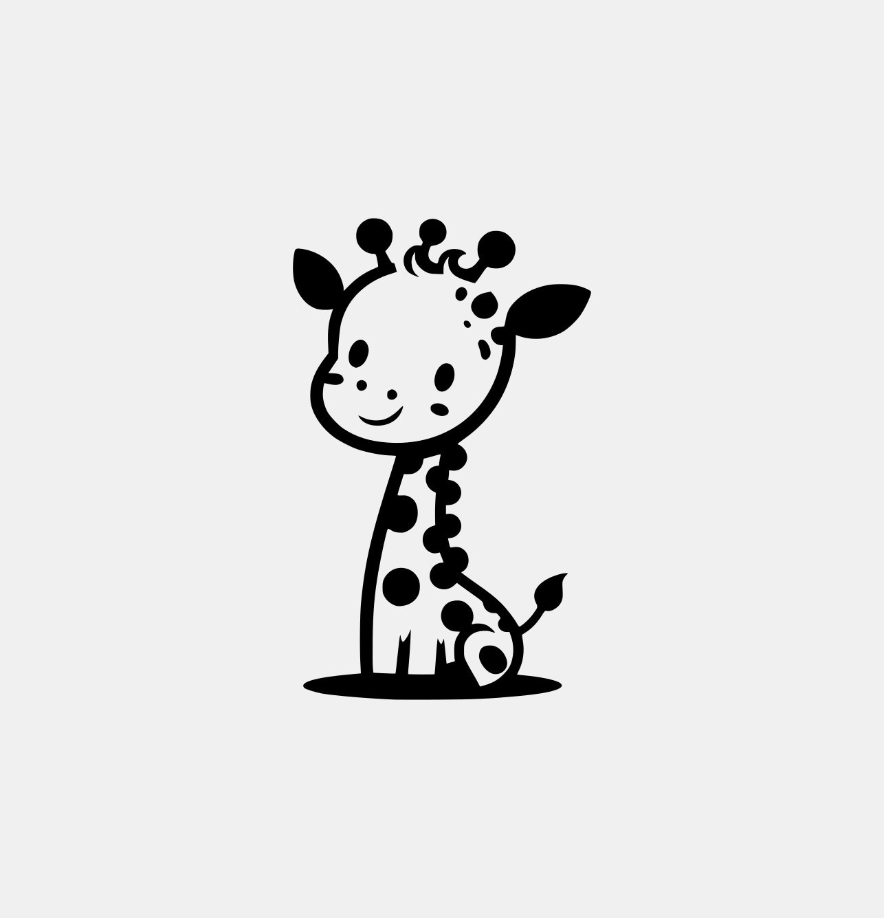Cute Baby Giraffe Design Embroidery Design Giraffe Perfect for Bibs ...
