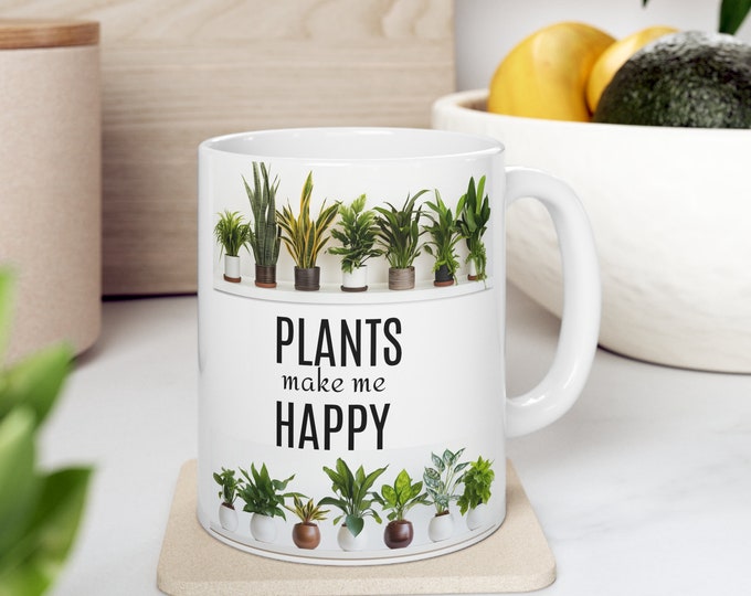 Plant Mug, Plant Lady, Coffee Mug, Tea Mug, Plant Lover Gift, Coffee ...
