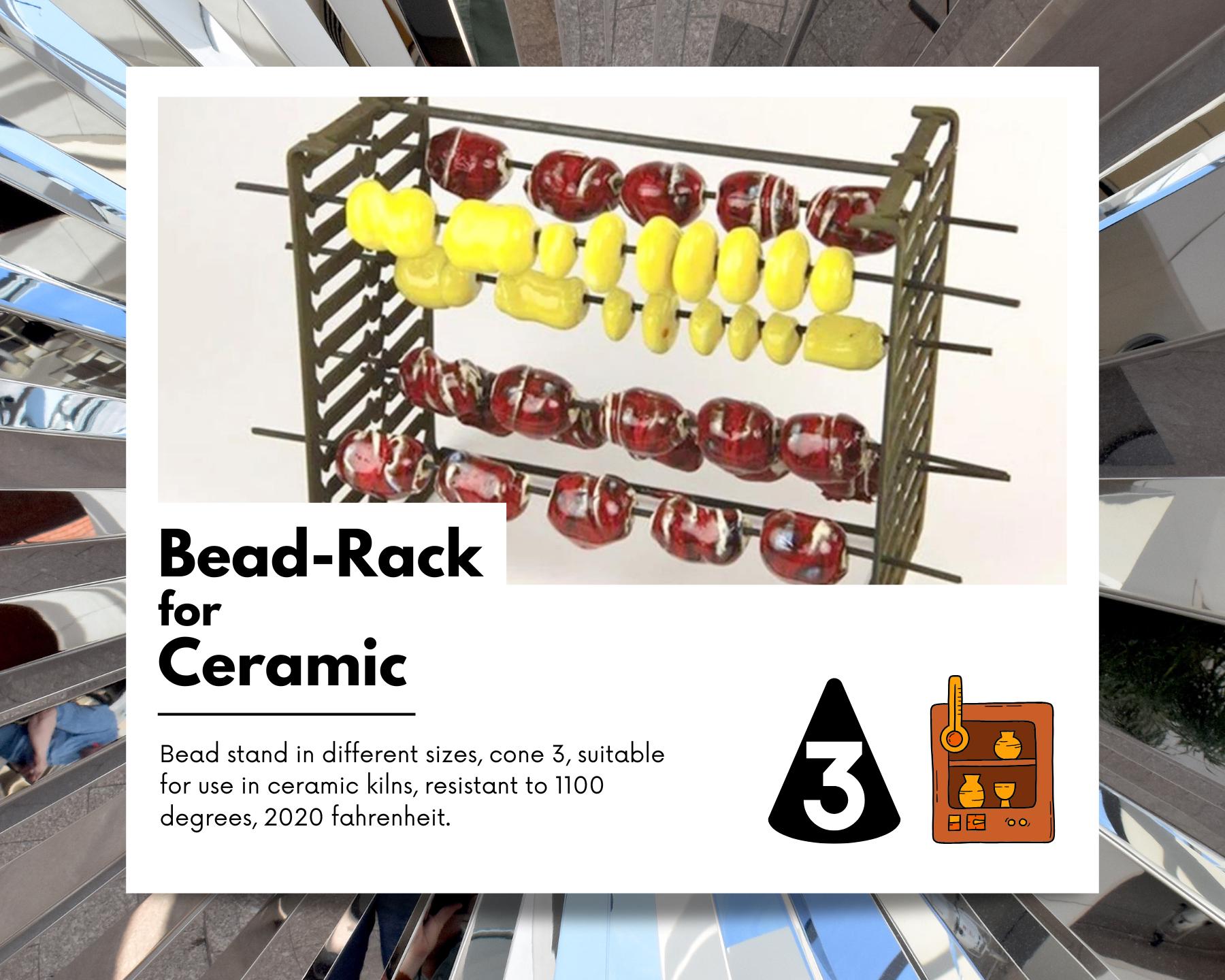 Bead-rack Stilt for Kiln Firing of Ceramic and Pottery Pieces, Ceramic ...