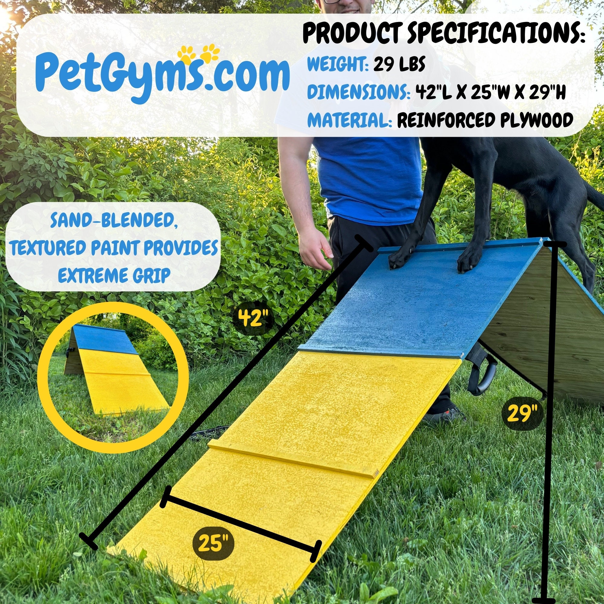 Pet Gyms Dog Agility A Frame Made in USA Dog Park Equipment Dog Agility ...