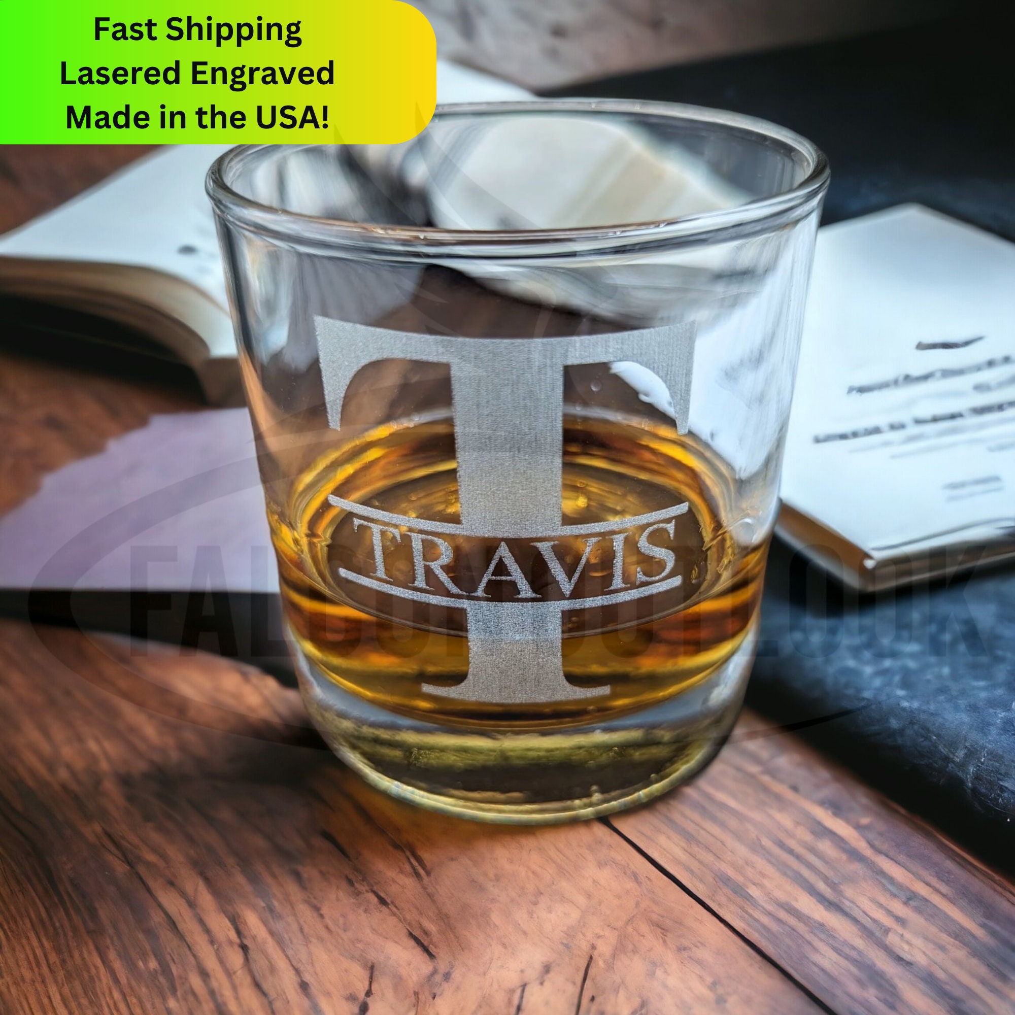 Personalized Sandblasted Whiskey Glass: Handcrafted Rocks Glass, Custom ...