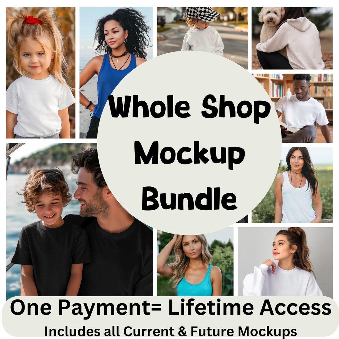 Whole Shop Mockup Bundle, Entire Shop Bundle, Diversity Mockup, Bundle ...