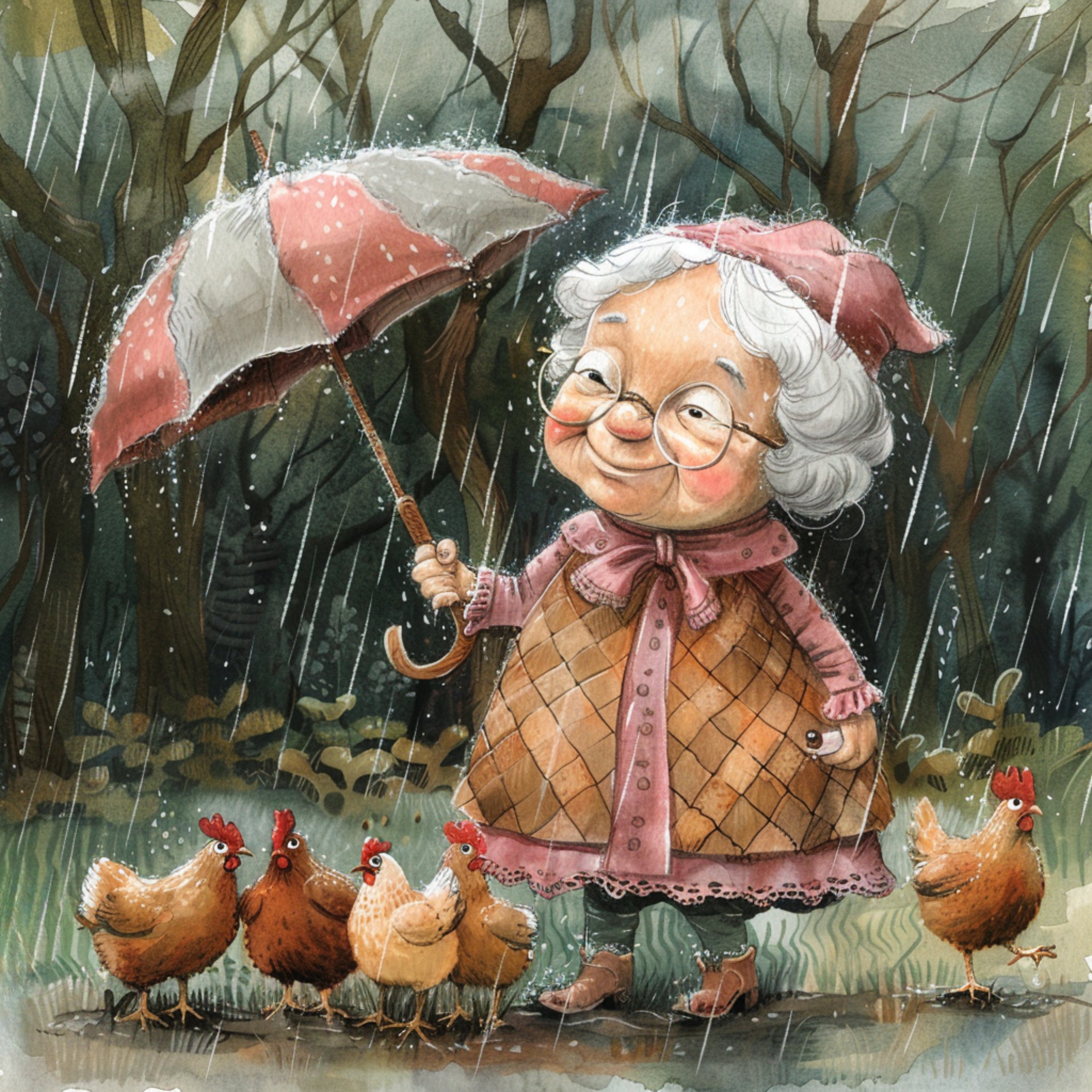 Walking in the Rain Clip Art - Etsy