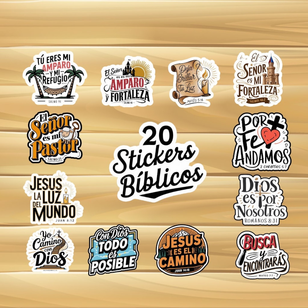 20 Spanish Bible Verses Bundle | Inspirational Sticker Bundle, | Frases ...