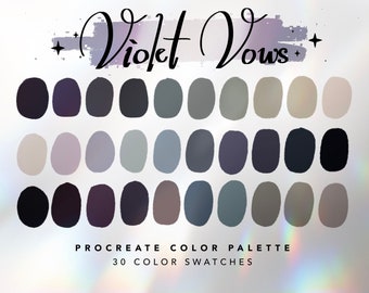 Gothic Grace Procreate Color Palette Procreate App Dark Goth Color ...