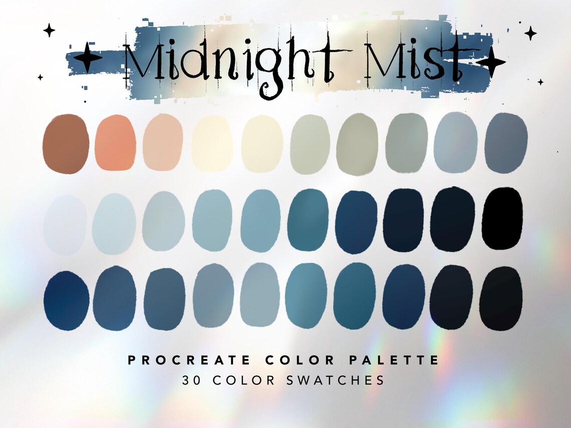 Midnight Mist Procreate Color Palette | Procreate App | Halloween Fall ...